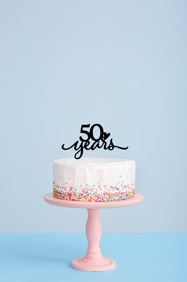 Wedding Anniversary Cake Topper - Personalised Years – Cake Topper Co