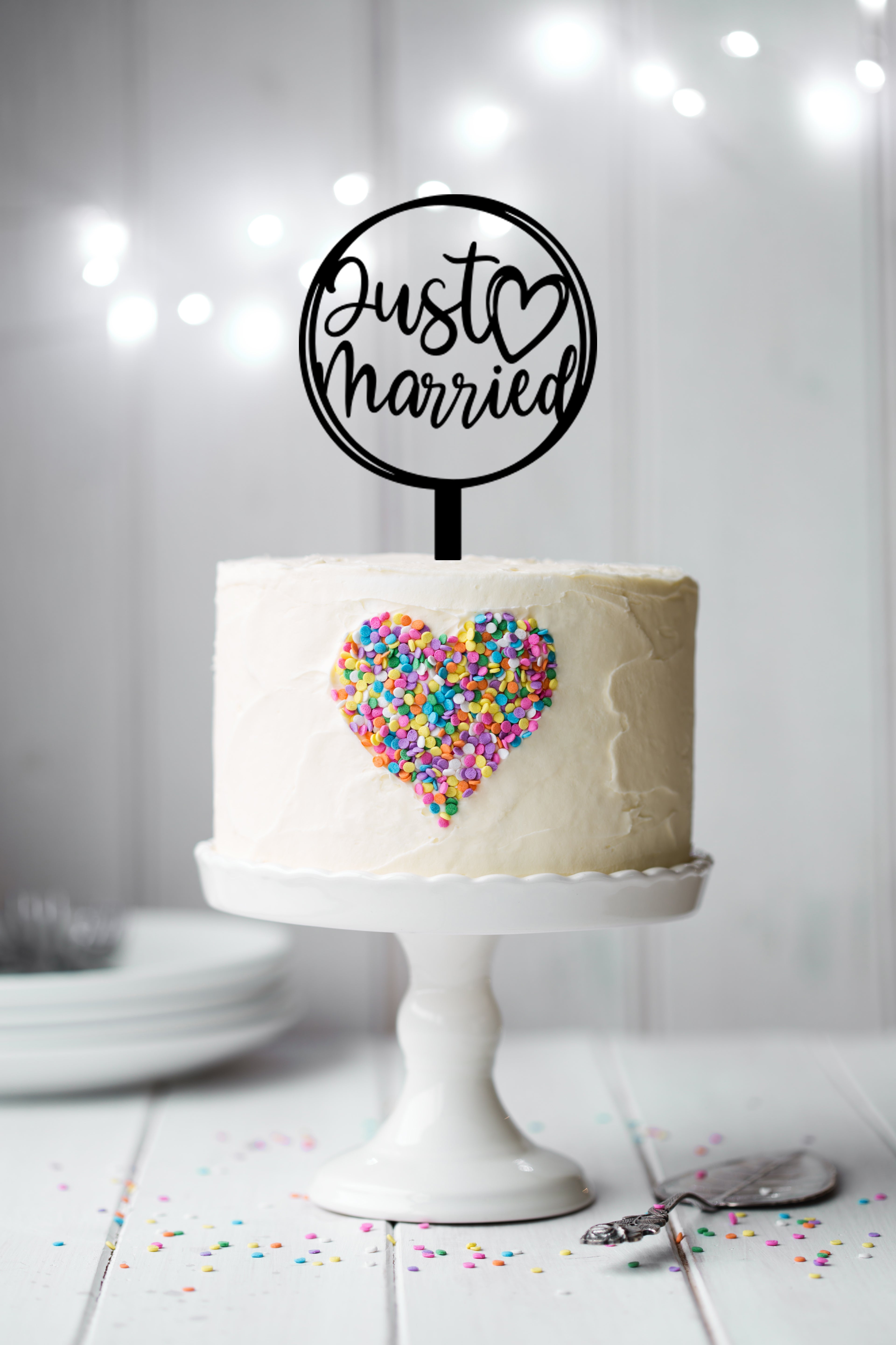 Just Married Cake Topper #3 – Cake Topper Co