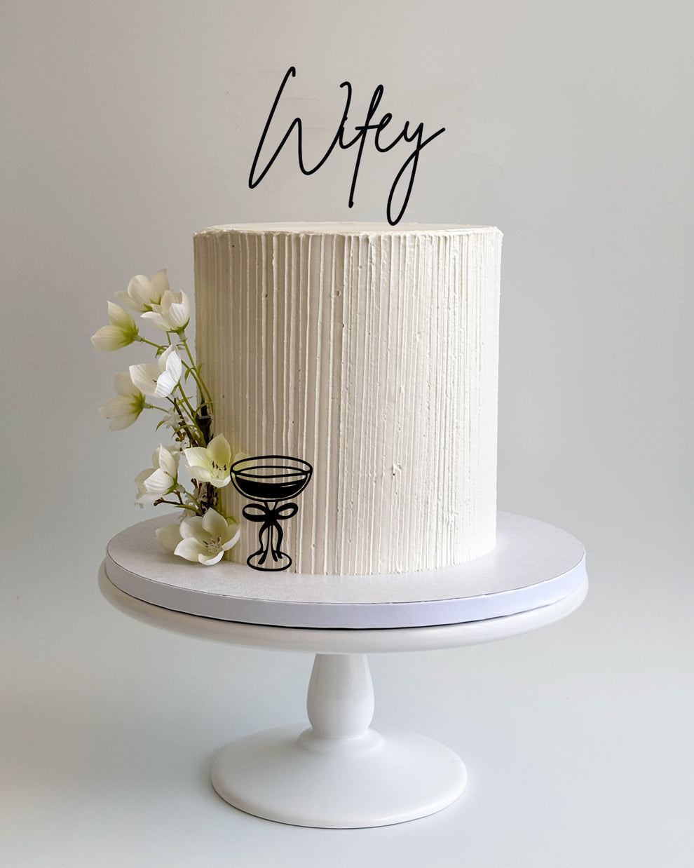 Wifey Cocktail Cake Topper / Fropper / Set – Cake Topper Co